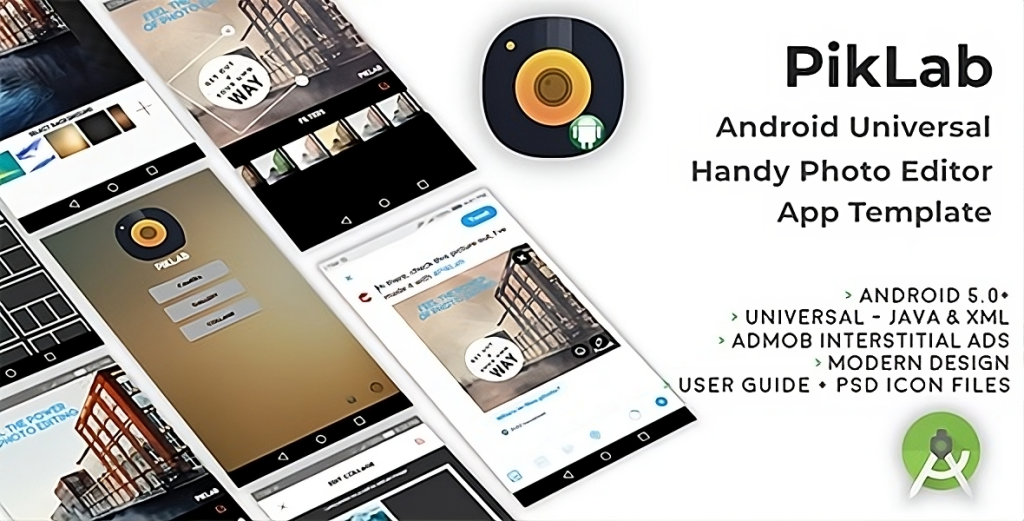 Piklab Android Universal Photo Editor App Template Cubycode Ios And Android App