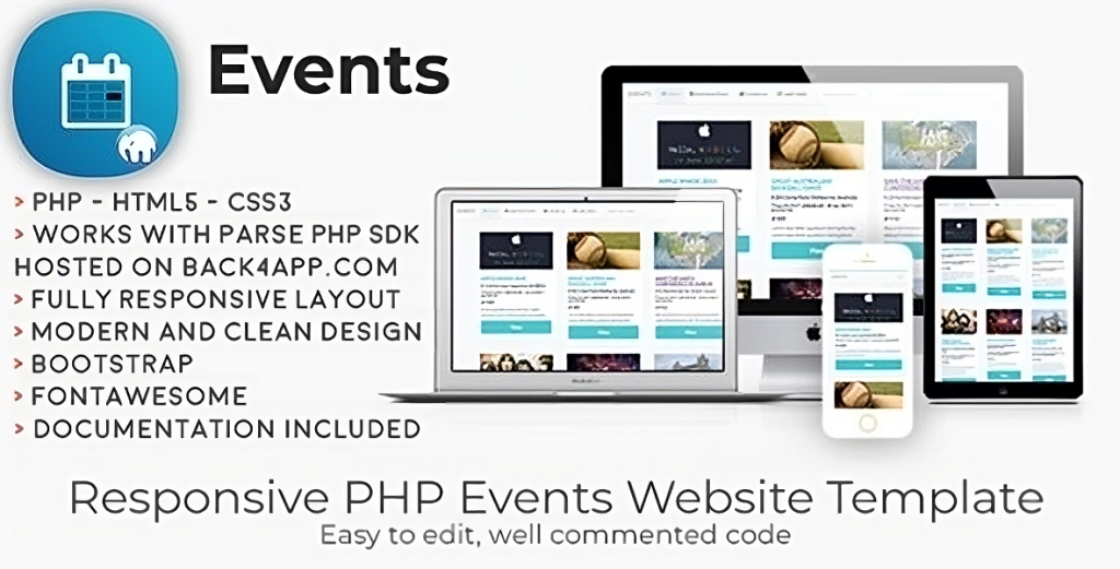 Events | PHP Event Sharing Web Template – CubyCode – iOS and Android App Development Services