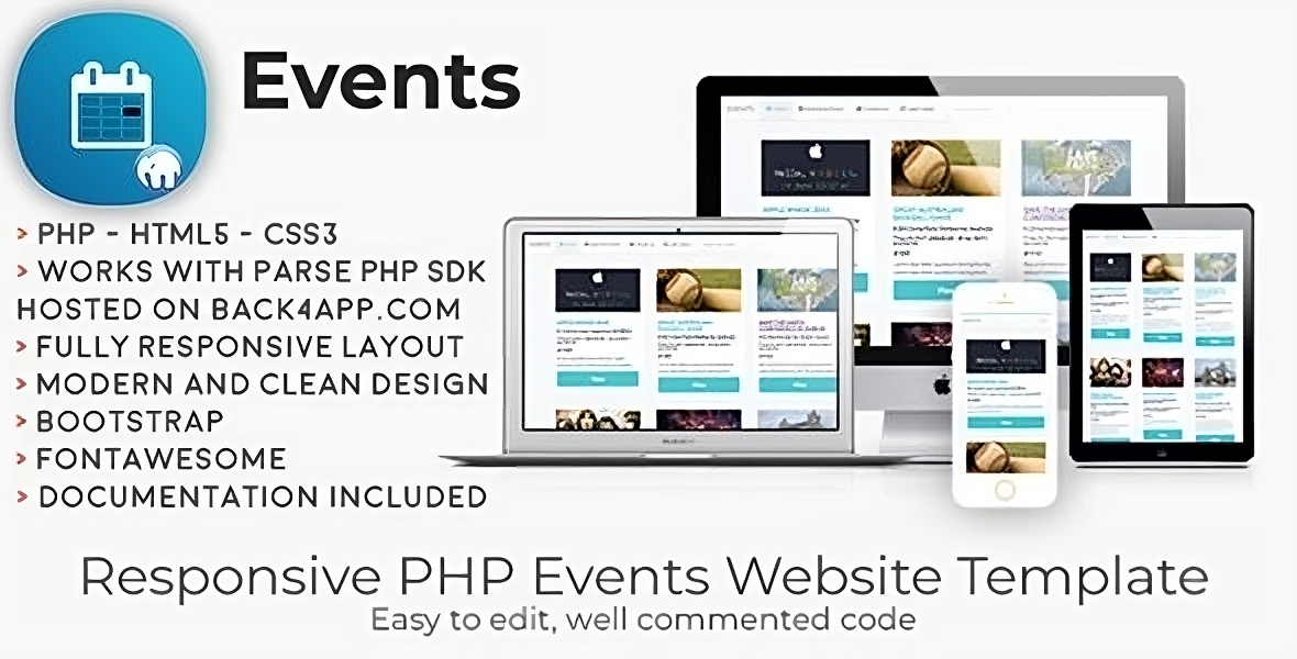 Events | PHP Event Sharing Web Template – CubyCode – iOS and Android App Development Services
