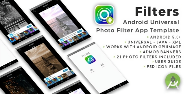 Filters Android Universal Photo Filters App Template Cubycode Ios And Android App Development