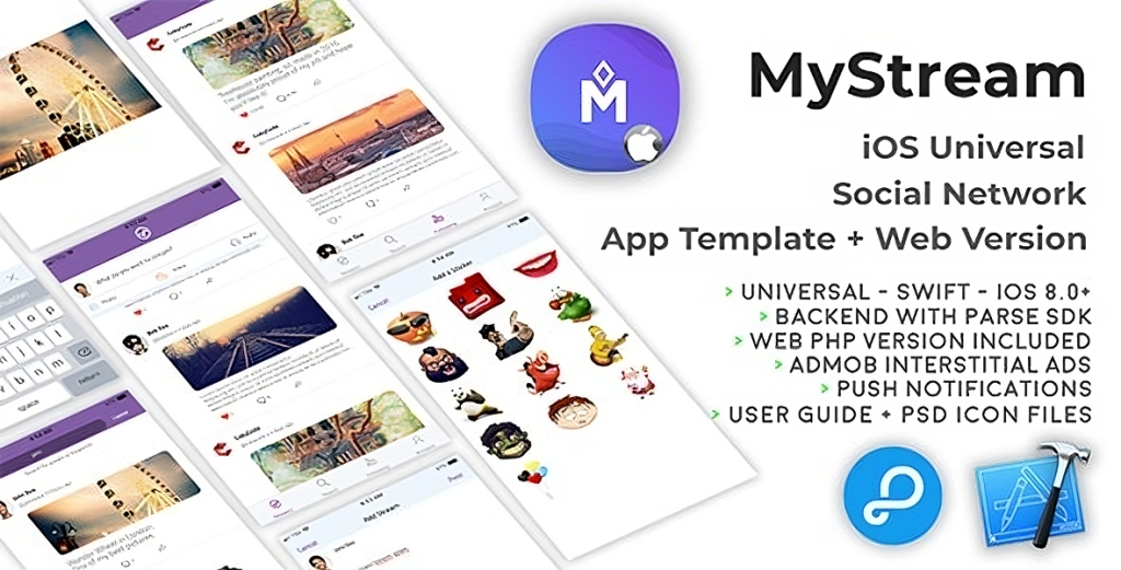Mystream Ios Universal Social Network App Template Web Php Version Cubycode Ios And
