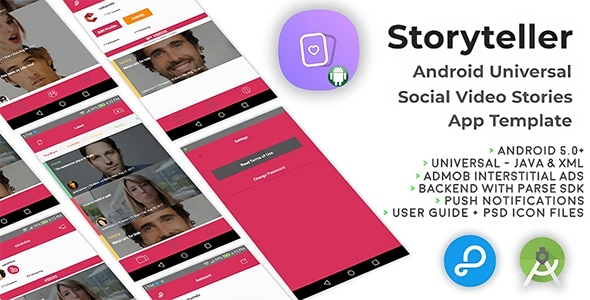 Storyteller Android Universal Video Sharing App Template Cubycode Ios And Android App